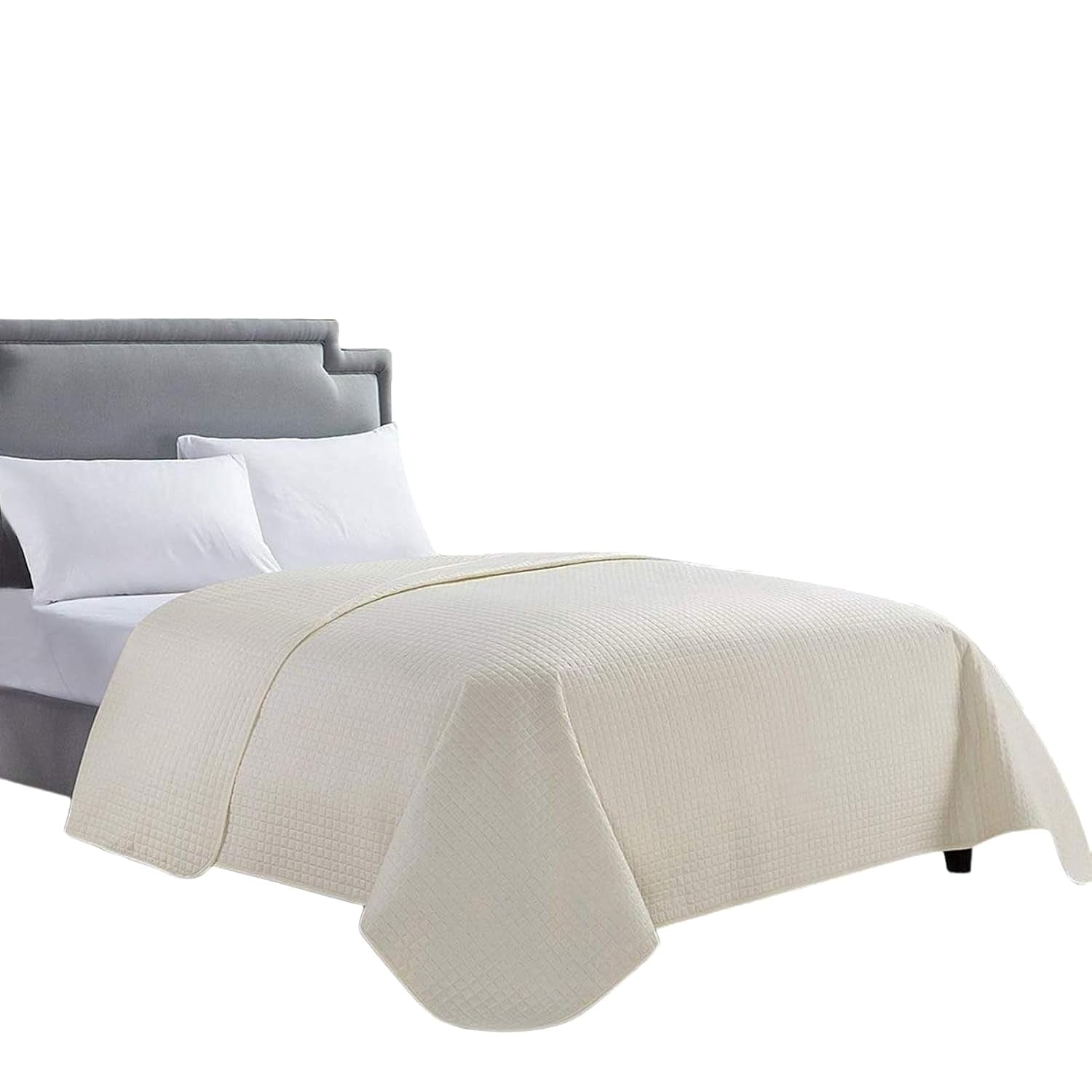 HollyHOME Luxury Checkered Super Soft Solid Single Pinsonic Quilted Bed ...