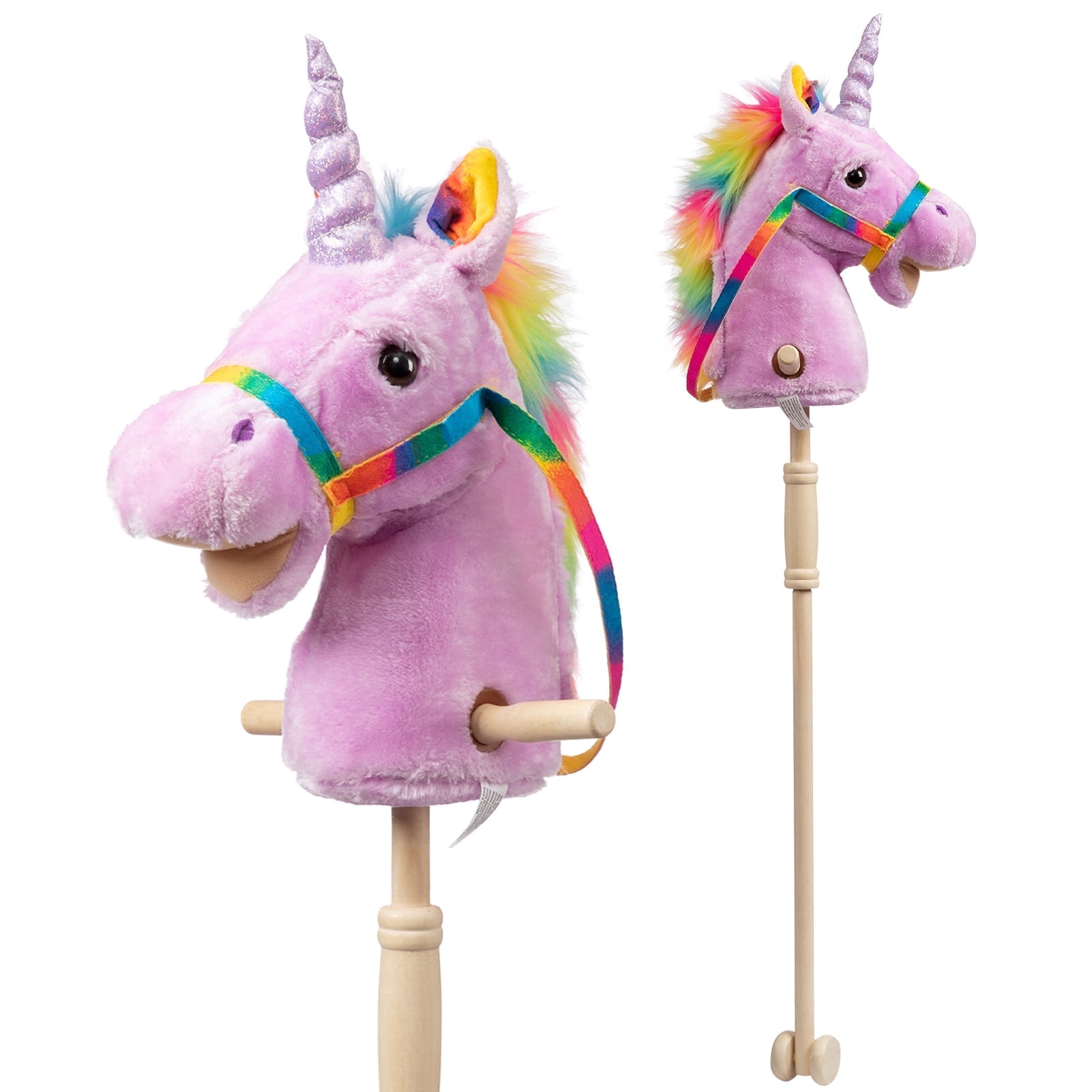 HollyHOME Unicorn Stick Horse Handcrafted Hobby Horse Stick Pony with ...