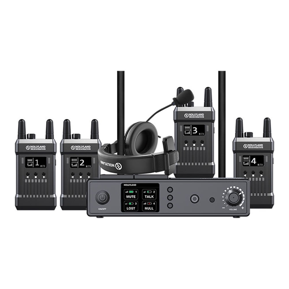 Hollyland Full-Duplex Intercom System with Four Beltpack Transceivers ...