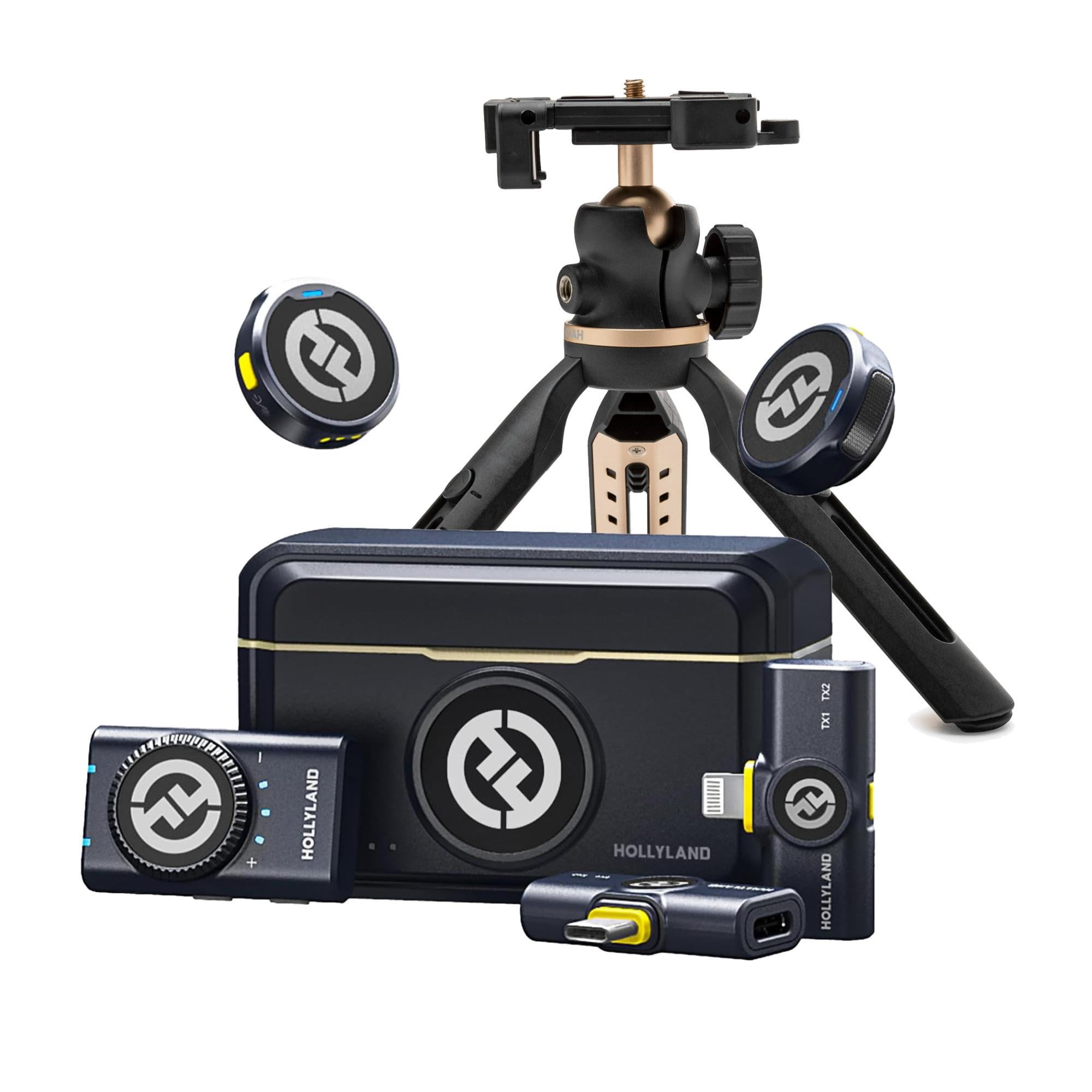 Hollyland LARK M2 DUO 2-Person Wireless Combo Microphone System (Shine ...