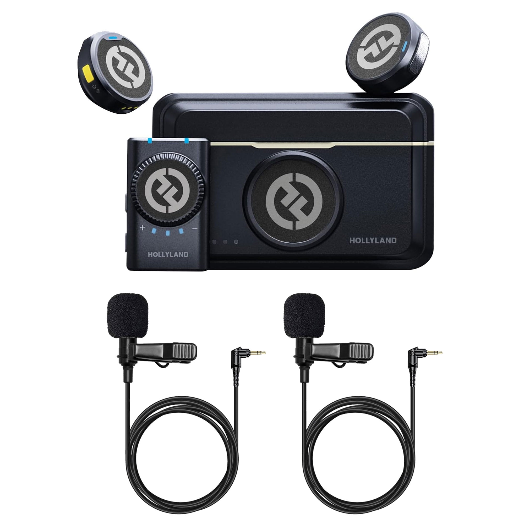 Hollyland LARK M2 DUO Wireless Camera-Mount Microphone System Universal ...