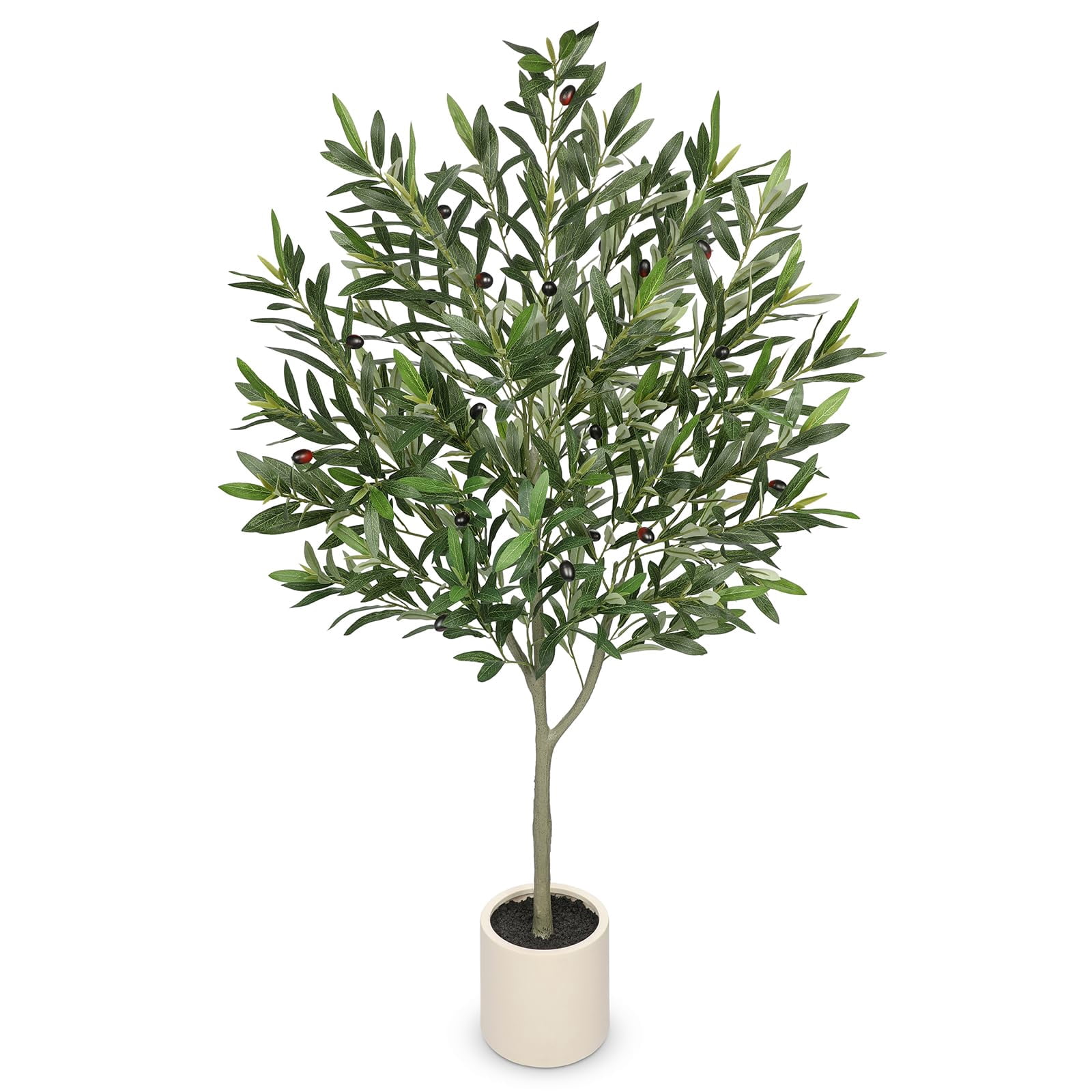 Hollyone Faux Olive Tree 4.2FT Artificial Tree Indoor 50.4inch with ...
