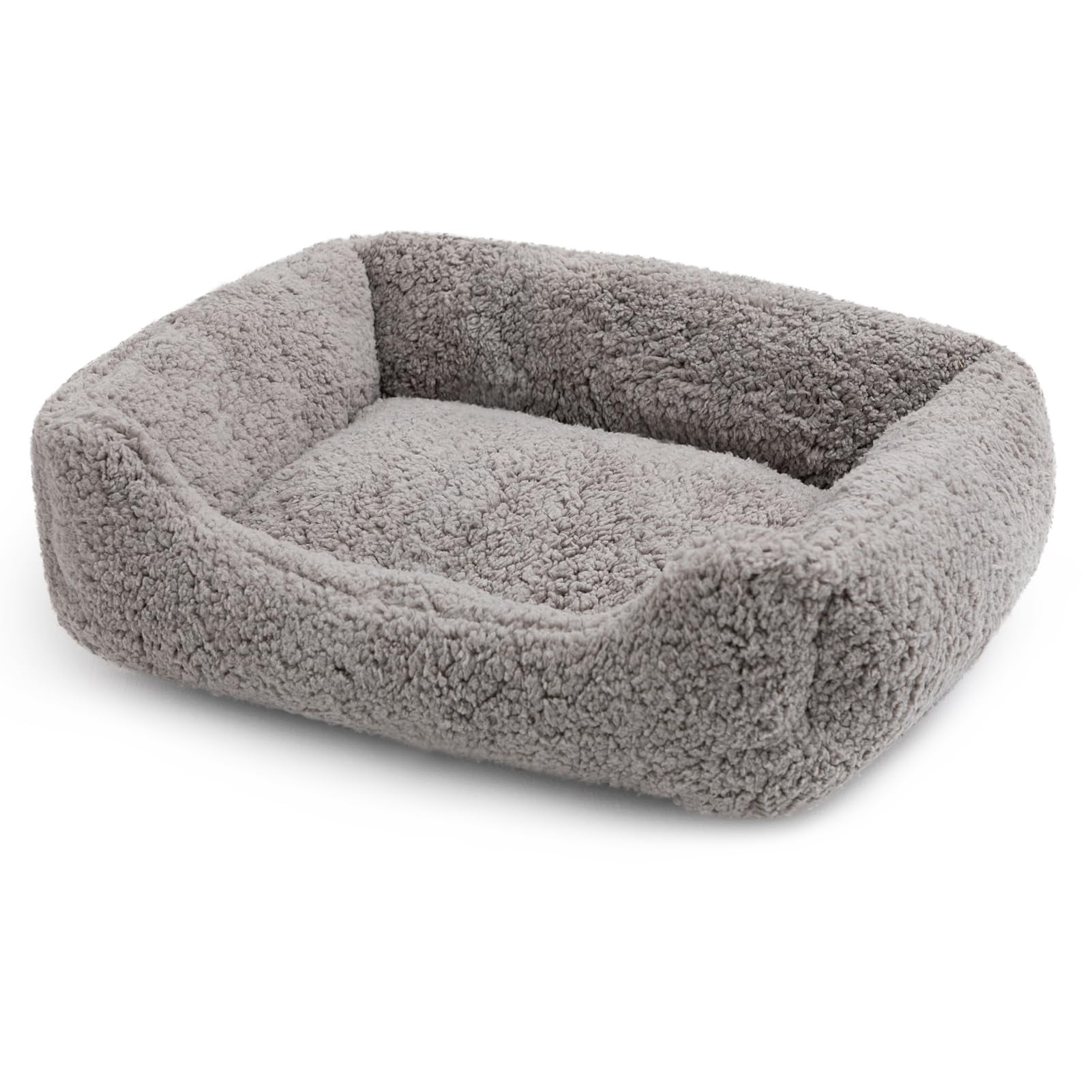 Hollypet Rectangle Pet Bed Sherpa Fleece Dog Bed, Self-Warming Pet Bed ...