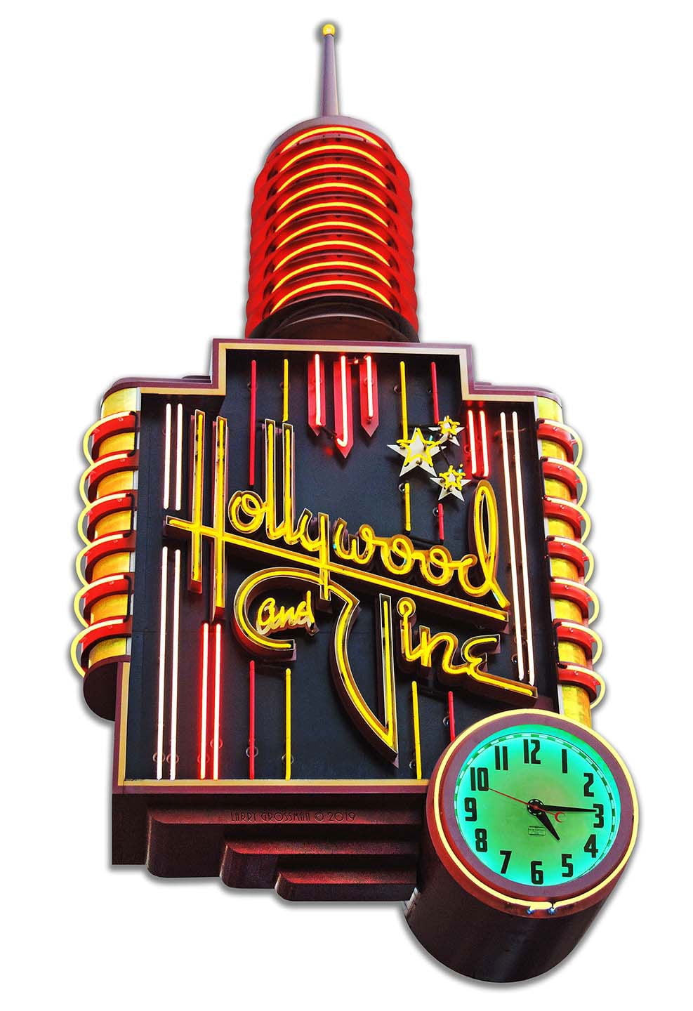 Hollywood And Vine Cut-out Vintage Sign “Made in the USA with heavy ...
