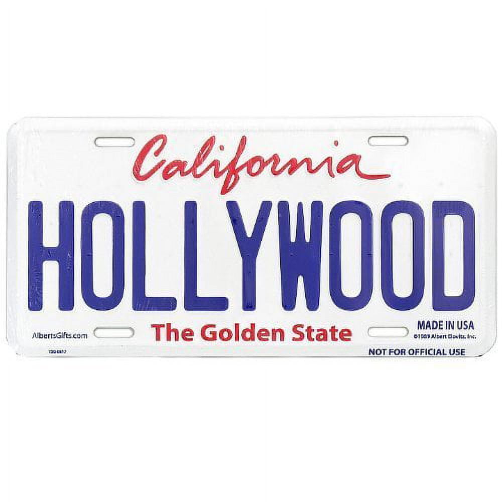 Hollywood California Vanity License Plate Souvenir - Walmart.com