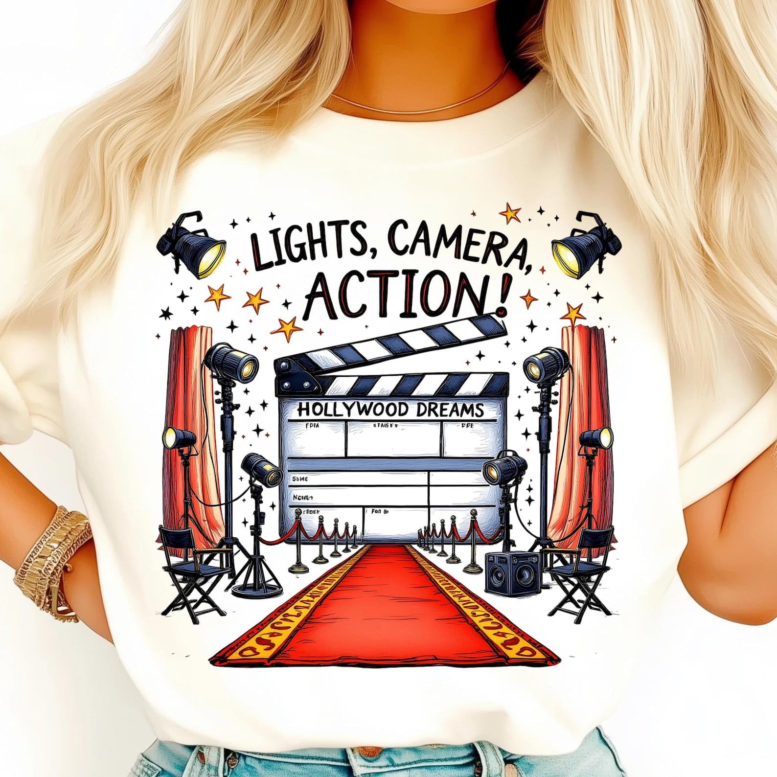 Hollywood Dreams Shirt, Film Studio Shirt, Movie Clapper Shirt, Cinema ...