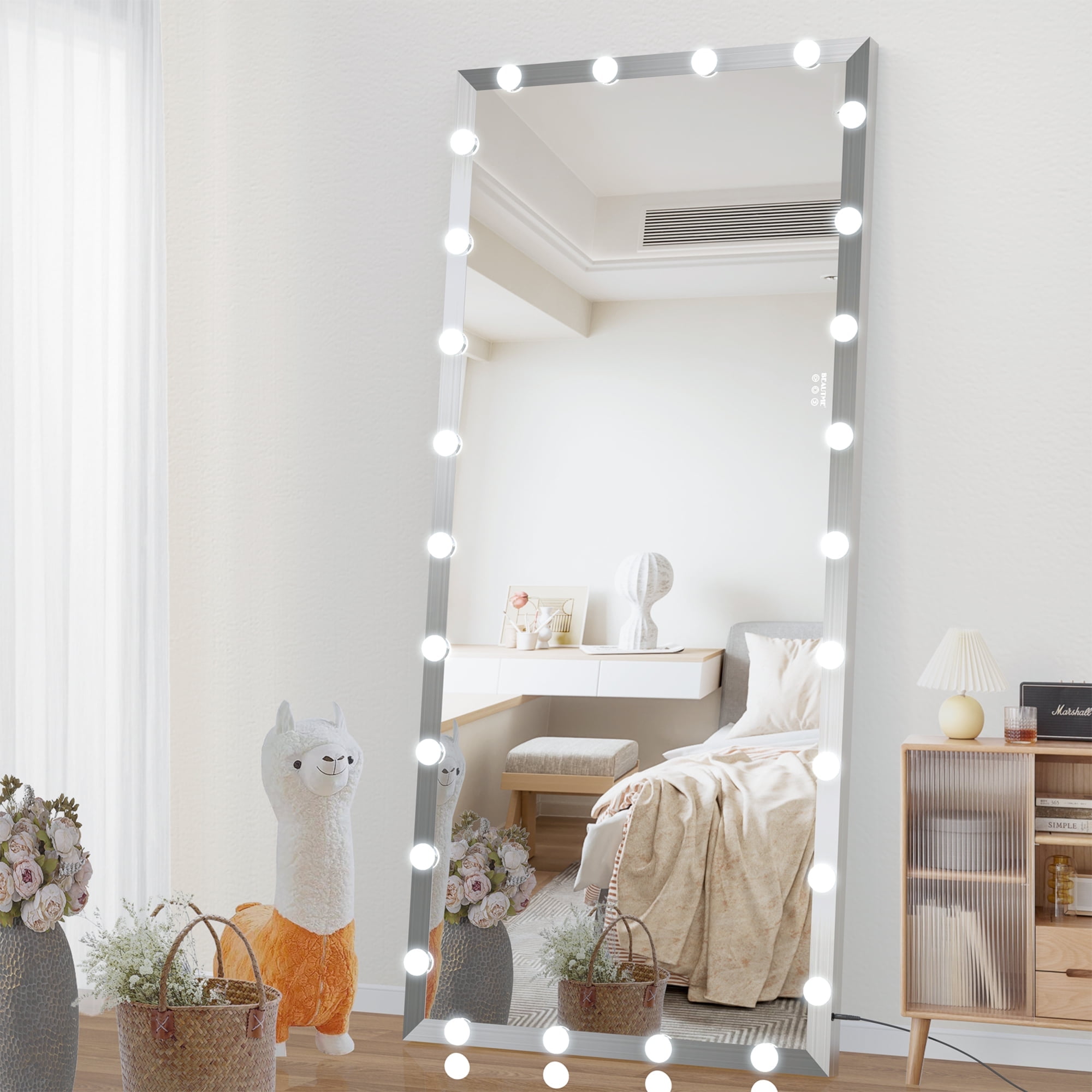 Hollywood Full Length Mirror w/Lights Oversized Full Body Vanity Mirror ...