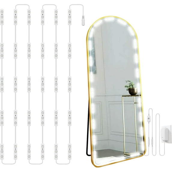 Hollywood Glam Led Vanity Lights Kit, 14ft Dimmable Mirror Lights, Full ...