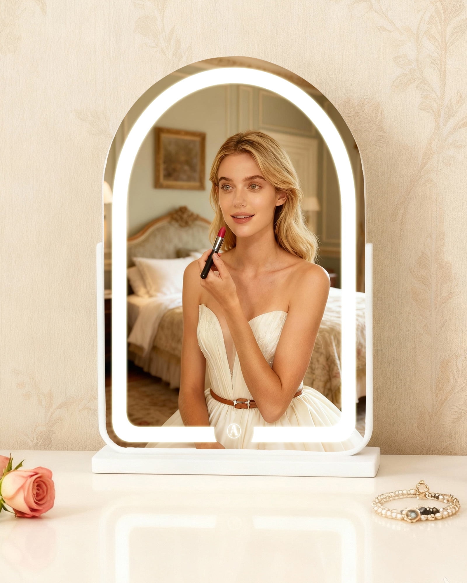 Hollywood Makeup Mirror 3-Color Dimmable LED Lights Vanity Mirror with ...