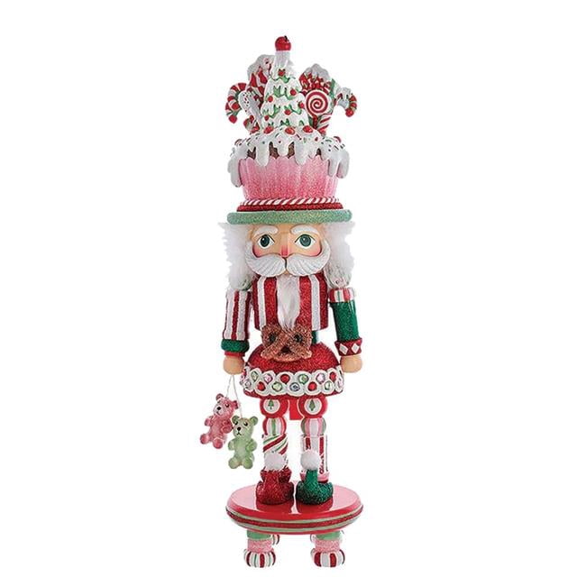 Hollywood Nutcrackers 18 in. Cupcake with Tree Hat Nutcracker - Walmart.com