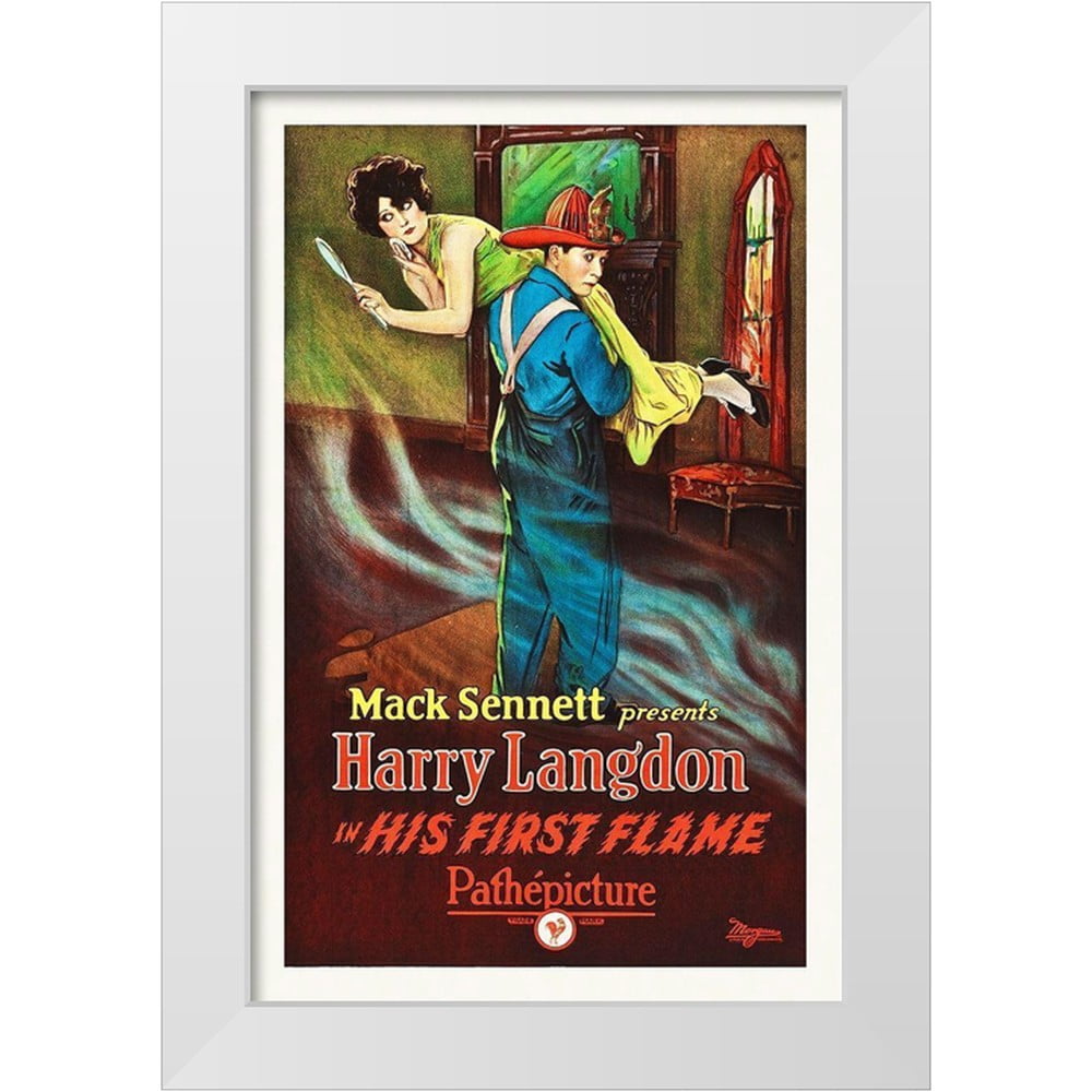 Hollywood Photo Archive 10x14 White Modern Wood Framed Museum Art Print Titled - His First Flame ...