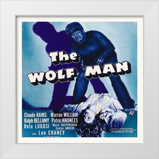 Hollywood Photo Archive 20x20 White Modern Wood Framed Museum Art Print Titled - The Wolfman ...