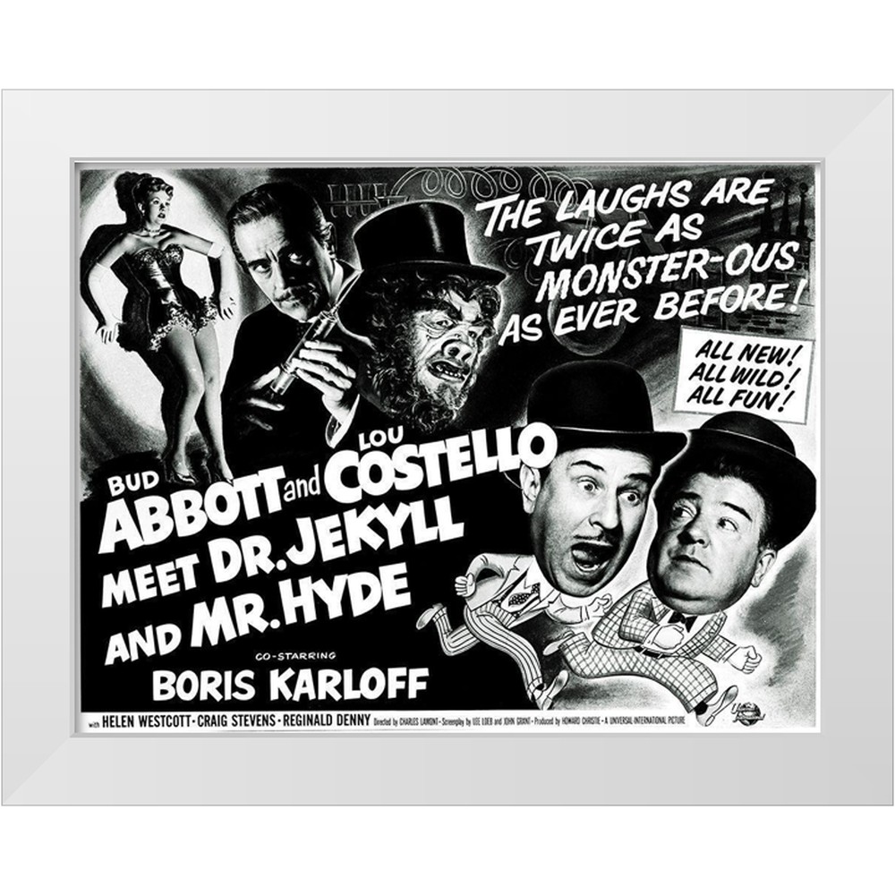 Hollywood Photo Archive 32x25 White Modern Wood Framed Museum Art Print Titled - Abbott and ...