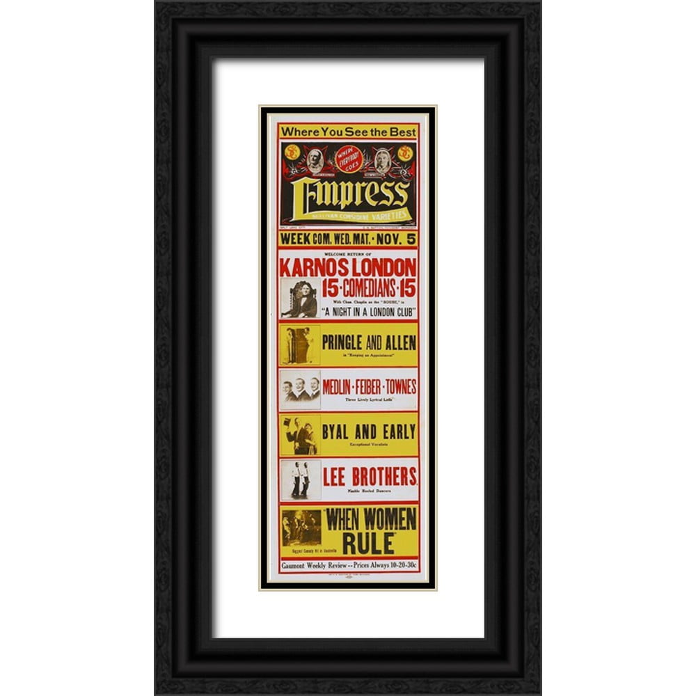 Hollywood Photo Archive 9x18 Black Ornate Wood Framed with Double ...