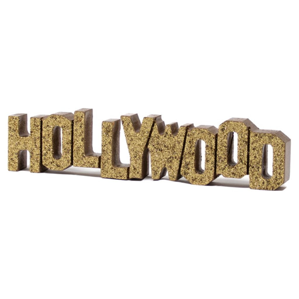 Hollywood Sign Replica in Wood with Wall Hanging Hardware - 8 Inches ...