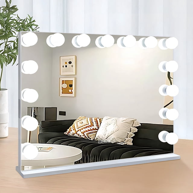 Hollywood Vanity Mirror with Lights - Adjustable LED Makeup Mirror with ...