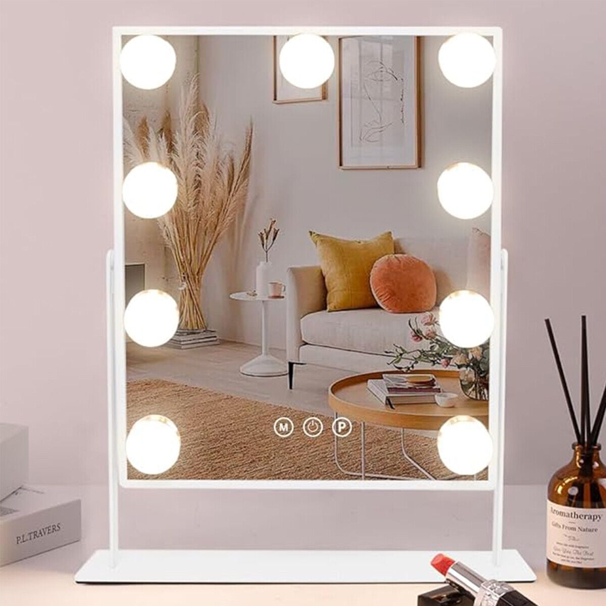 Hollywood style LED vanity mirror light string with 10 dimmable light ...