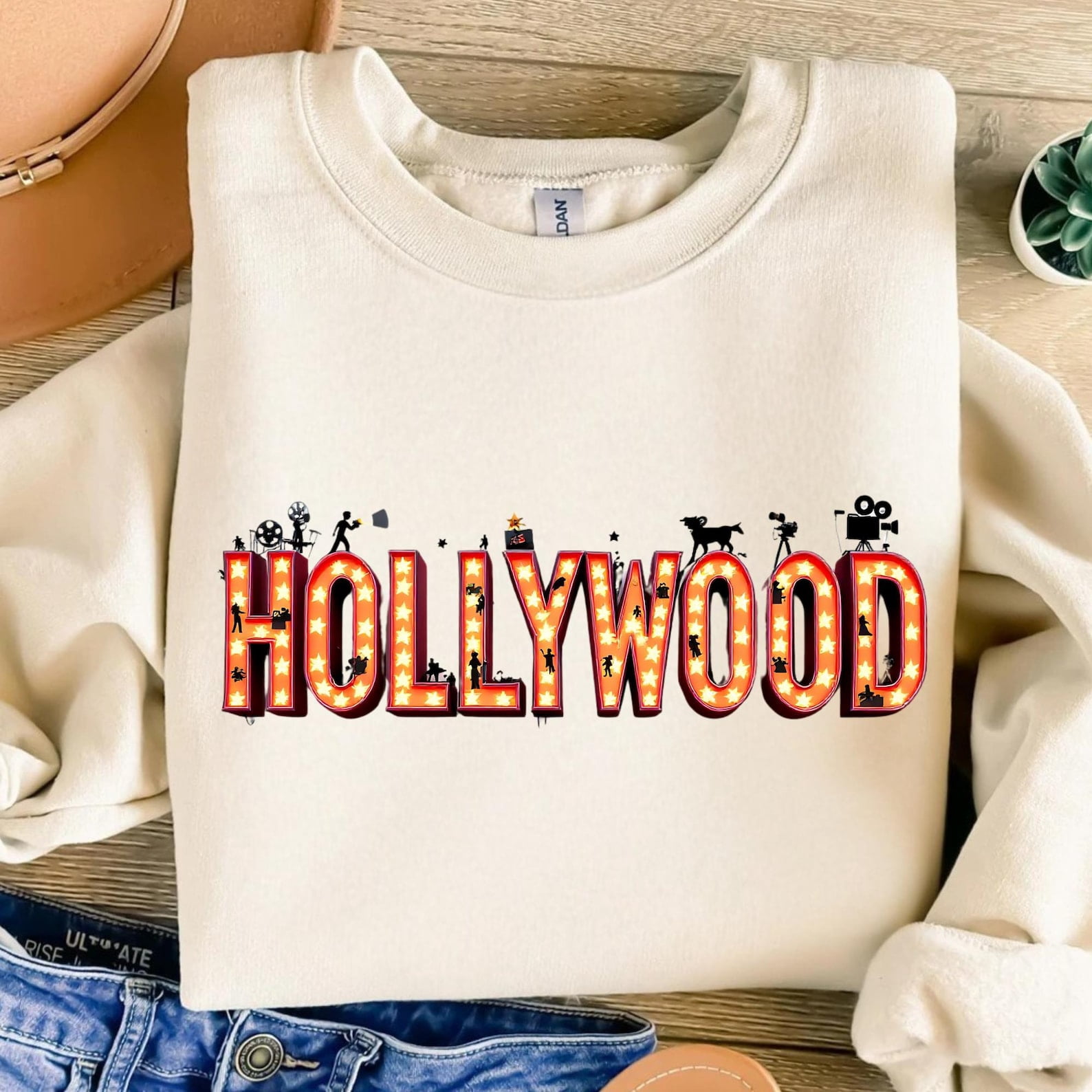 Hollywood tshirt, Hollywood Shirt, Hollywood Retro tshirt, Movie Star ...