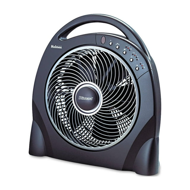 Holmes 12" Oscillating Floor Fan w/Remote, Breeze Modes, 8hr Timer ...