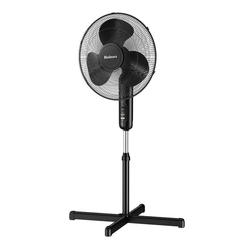 Holmes 16" Oscillating 3 Speed Manual Stand Fan Black - Walmart.com