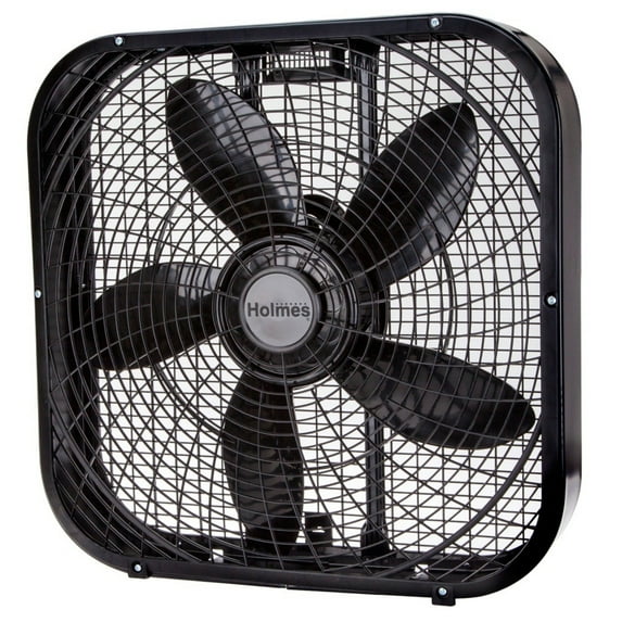 "Holmes® Heavy Duty 20"" 3-Speed Box Fan for Large Room, Black with ...