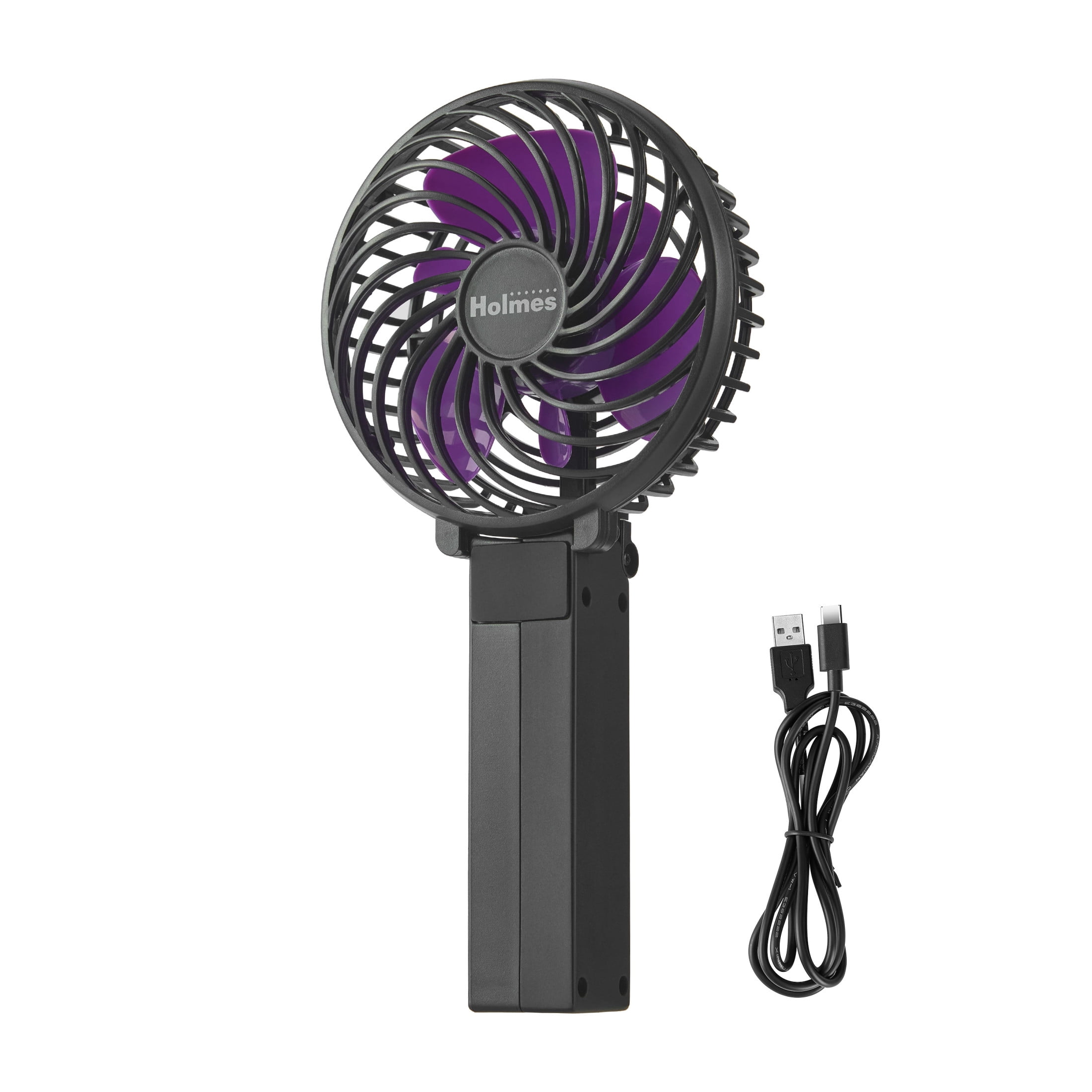 Holmes 4" Rechargeable Handheld Fan, 3-Speed, USB-C, Adjustable Tilt ...