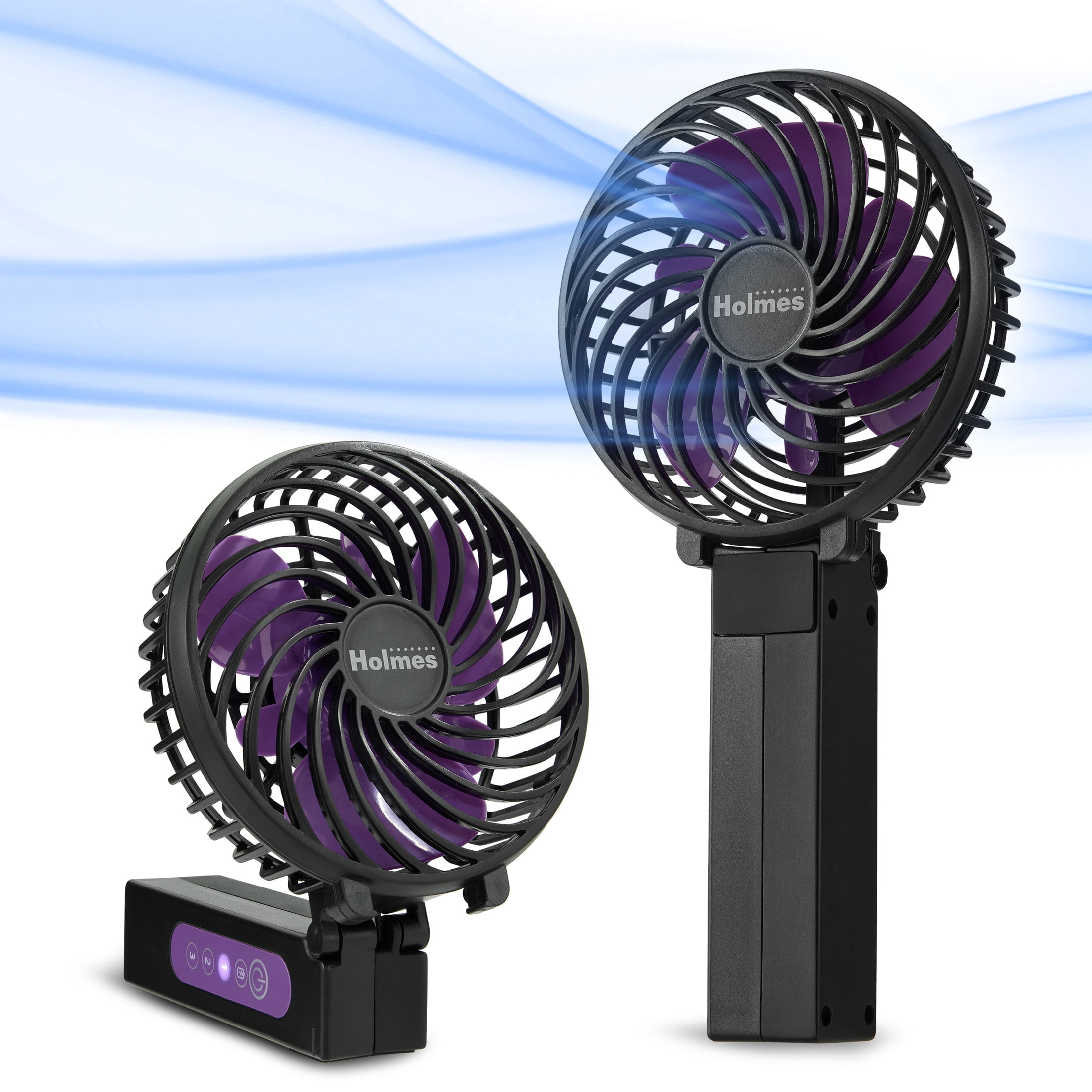 Holmes 4" Rechargeable Handheld Fan, 3-Speed, USB-C, Adjustable Tilt ...