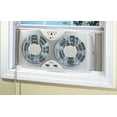 Holmes Dual Blade Twin Window Fan with One Touch Thermostat, Double ...