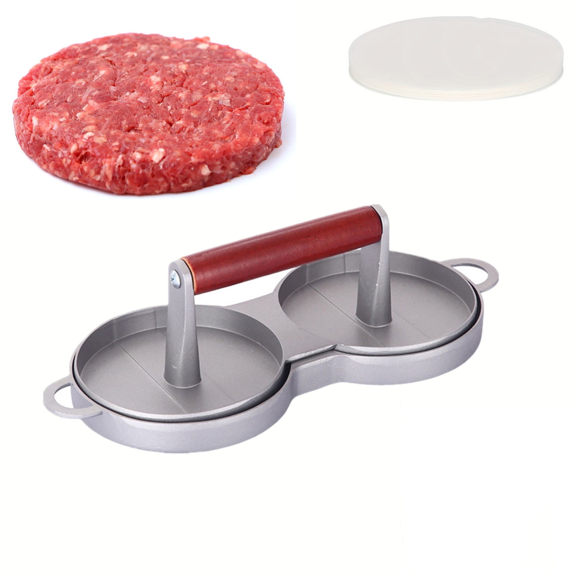 Holocky Burger Press with 100 Patty Papers Set None Stick Hamburger ...