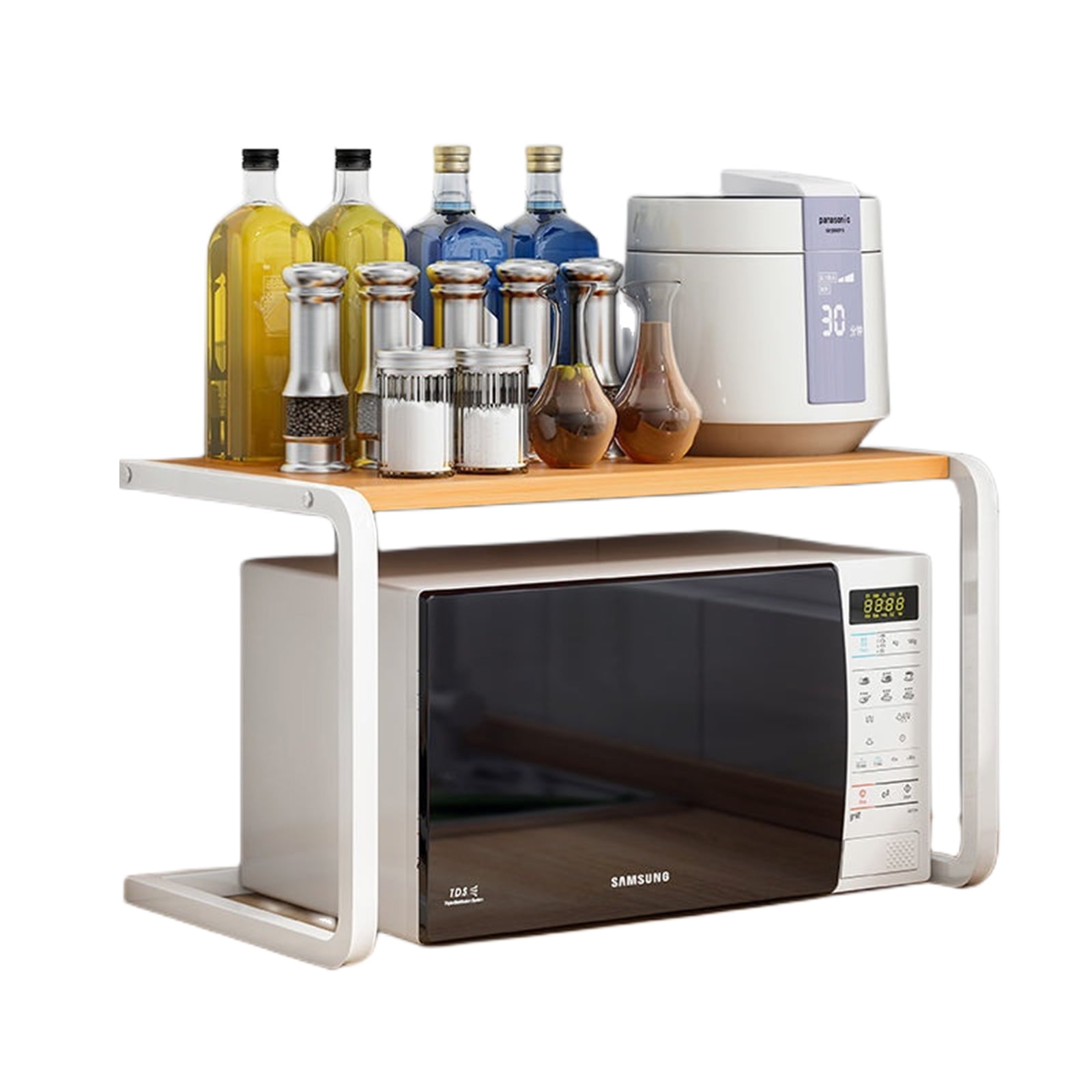 Holocky Microwave Oven Rack Stainless Steel Microwave Expandable Space ...