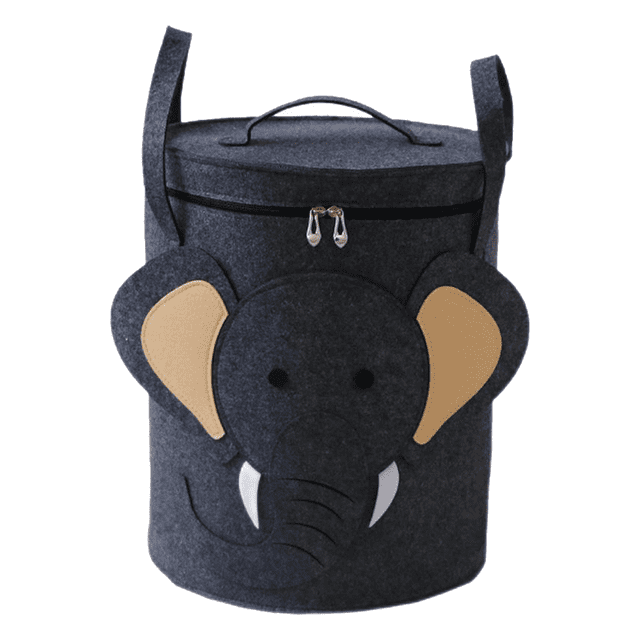 Holocky Foldable Toy Storage Box with Lid, Cute Elephant Design, Large ...