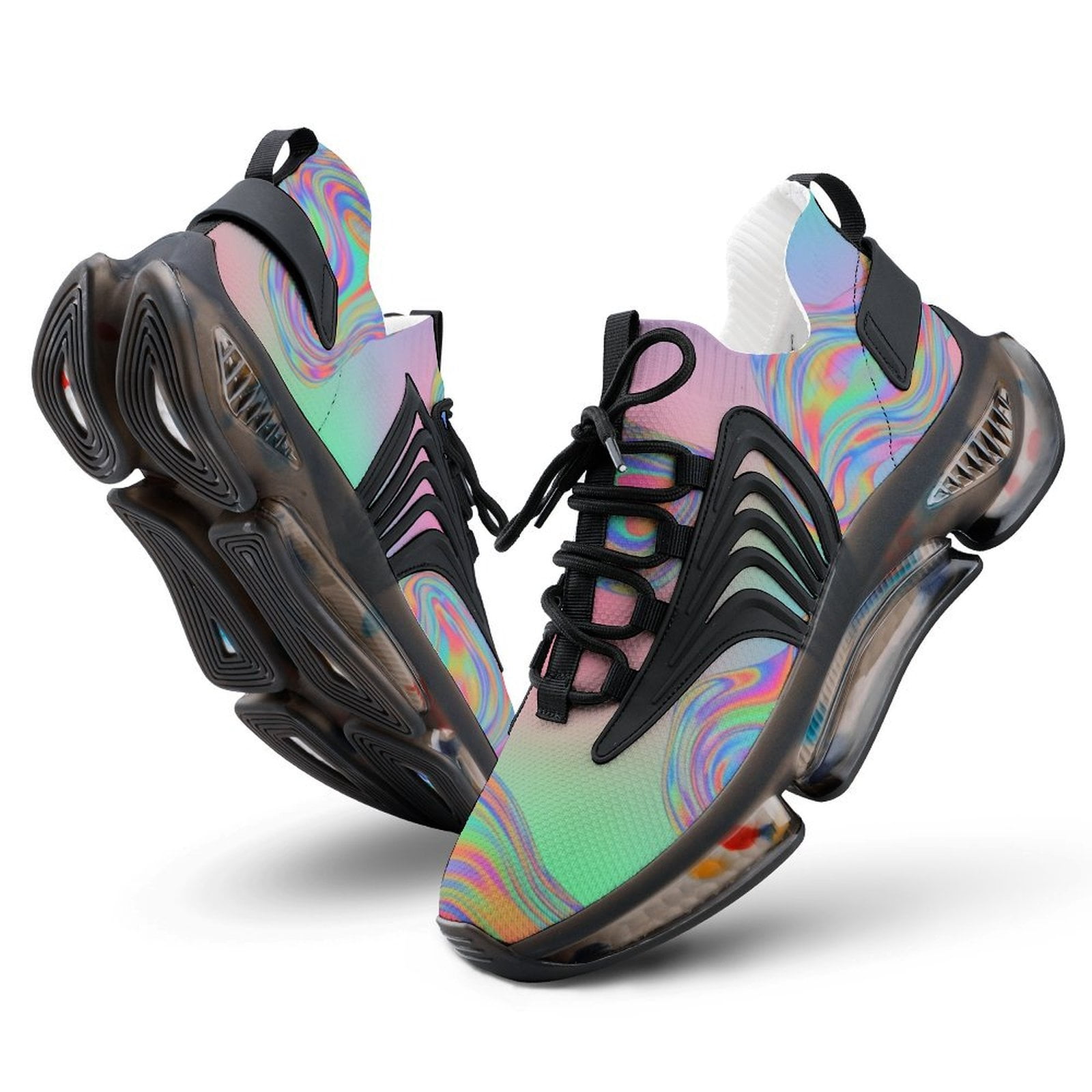 Holographic Blob Pattern Walking Shoes for Men Woman Lightweight Tennis ...