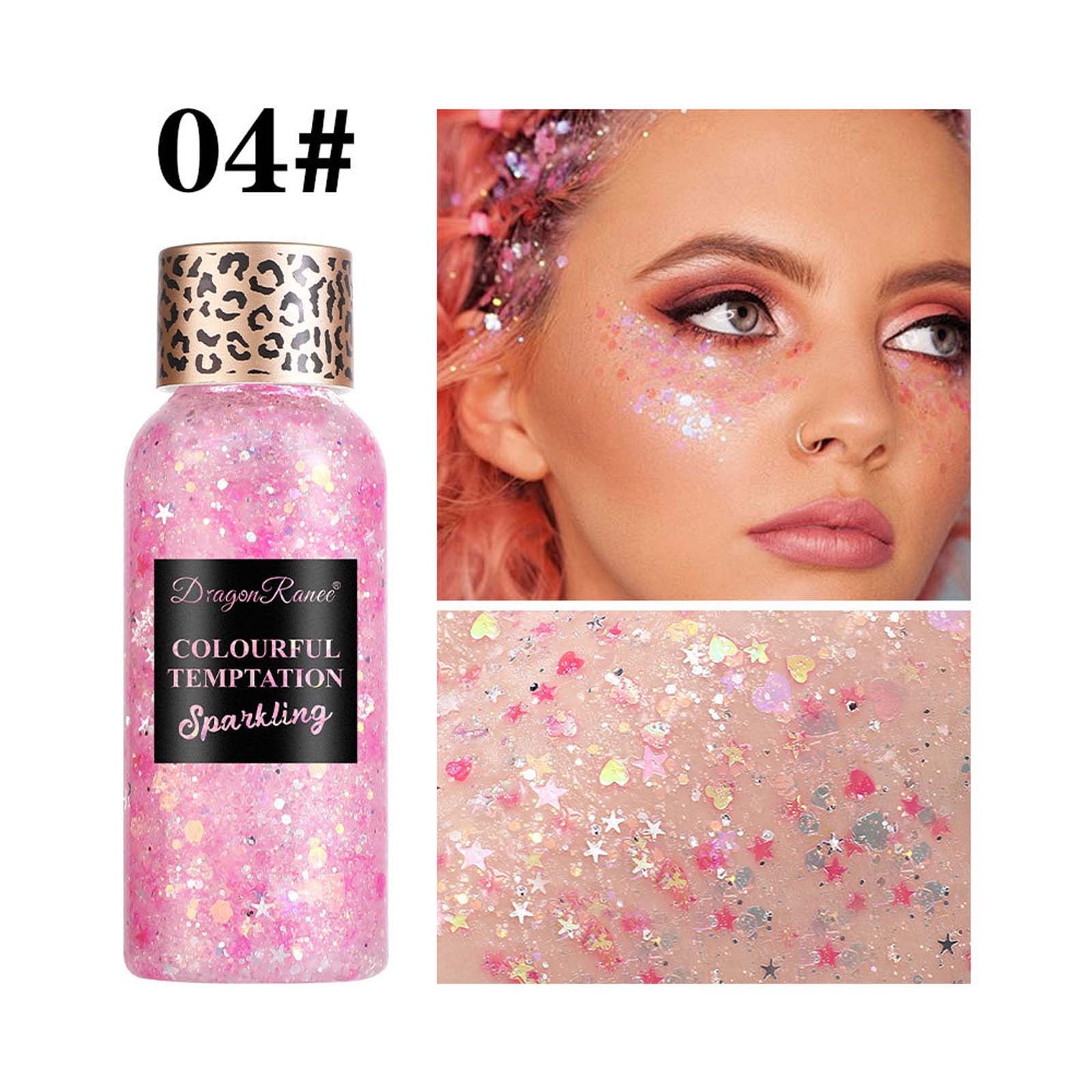 Holographic Body Glitter Gel Cream 30ml - Color Changing Sequin Makeup ...