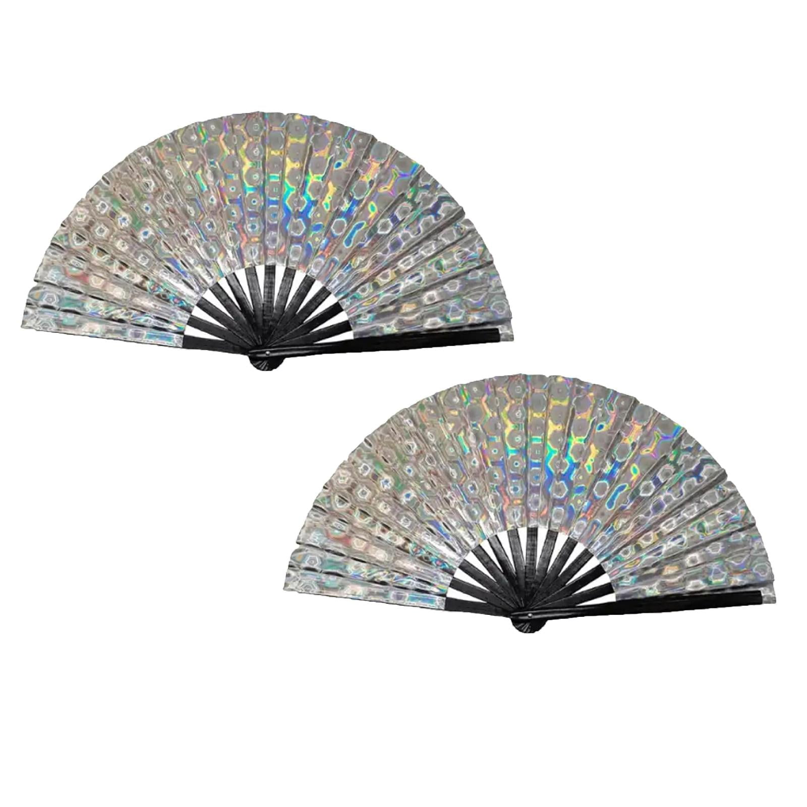 Holographic Boots on The Ground Hand Fan - Large Foldable Clack Fan ...
