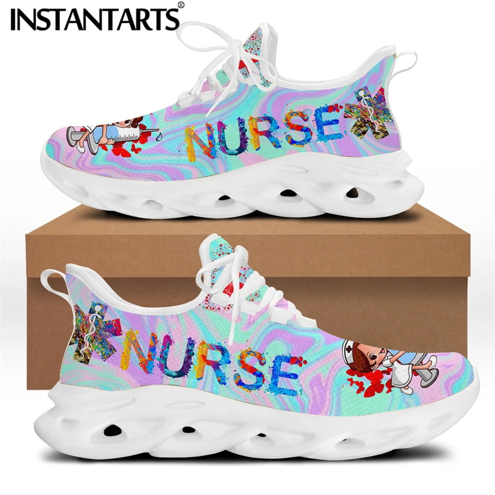 Holographic Cartoon Nurse Doctor Women Nursing Shoes Spring Autumn ...