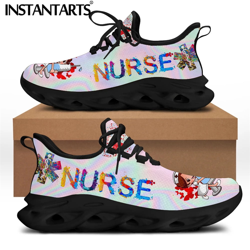 Holographic Cartoon Nurse Doctor Women Nursing Shoes Spring Autumn ...