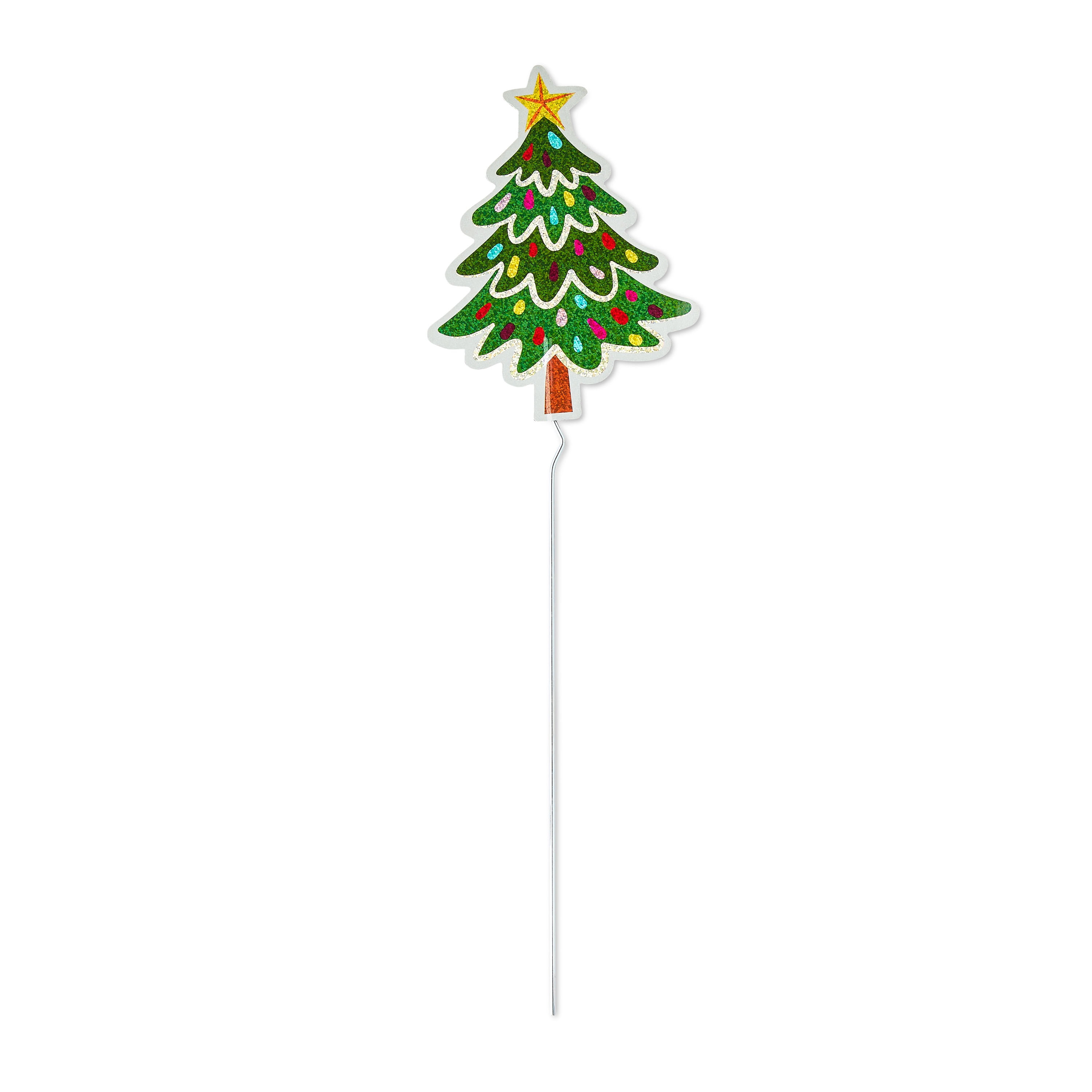 Holographic Christmas Tree Stake Sign, 18", by Holiday Time - Walmart.com