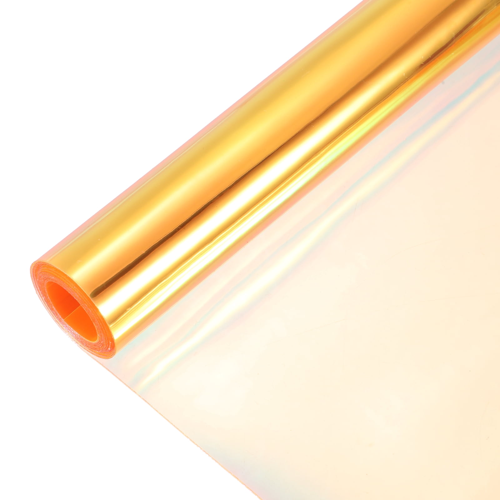 Holographic Clear Vinyl Film Holographic Fabric 12"x48",Laser Orange ...