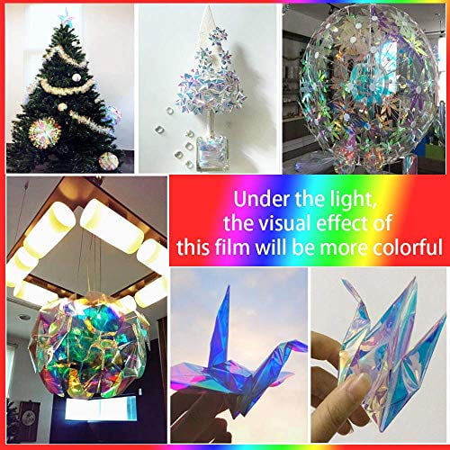 Holographic Decorative Iridescent Window Film Adhesive Glass Film ...