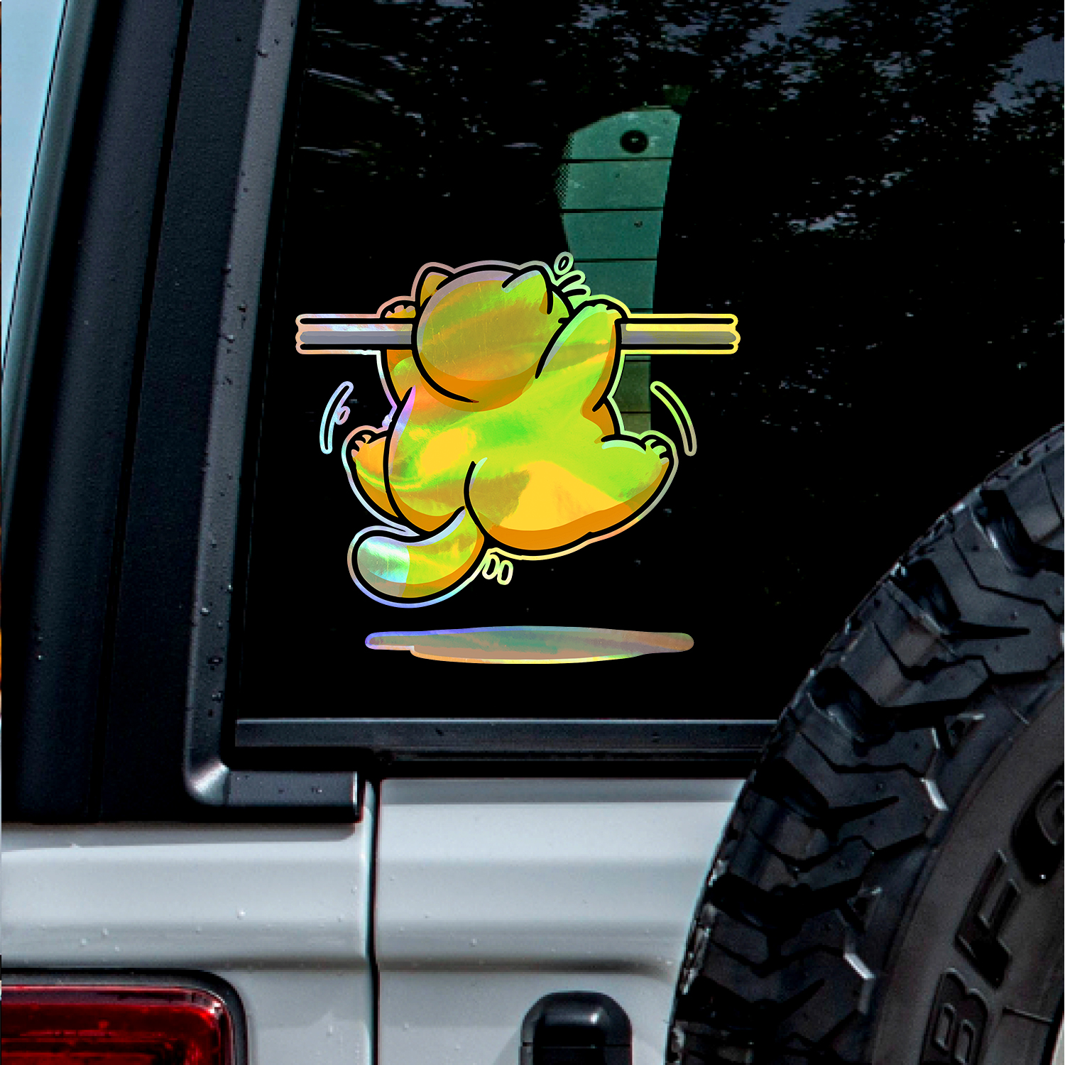 (2 Packs, Holographic Effect, 0.9'' X 0.8'') Sticker Of Cat Cats ...