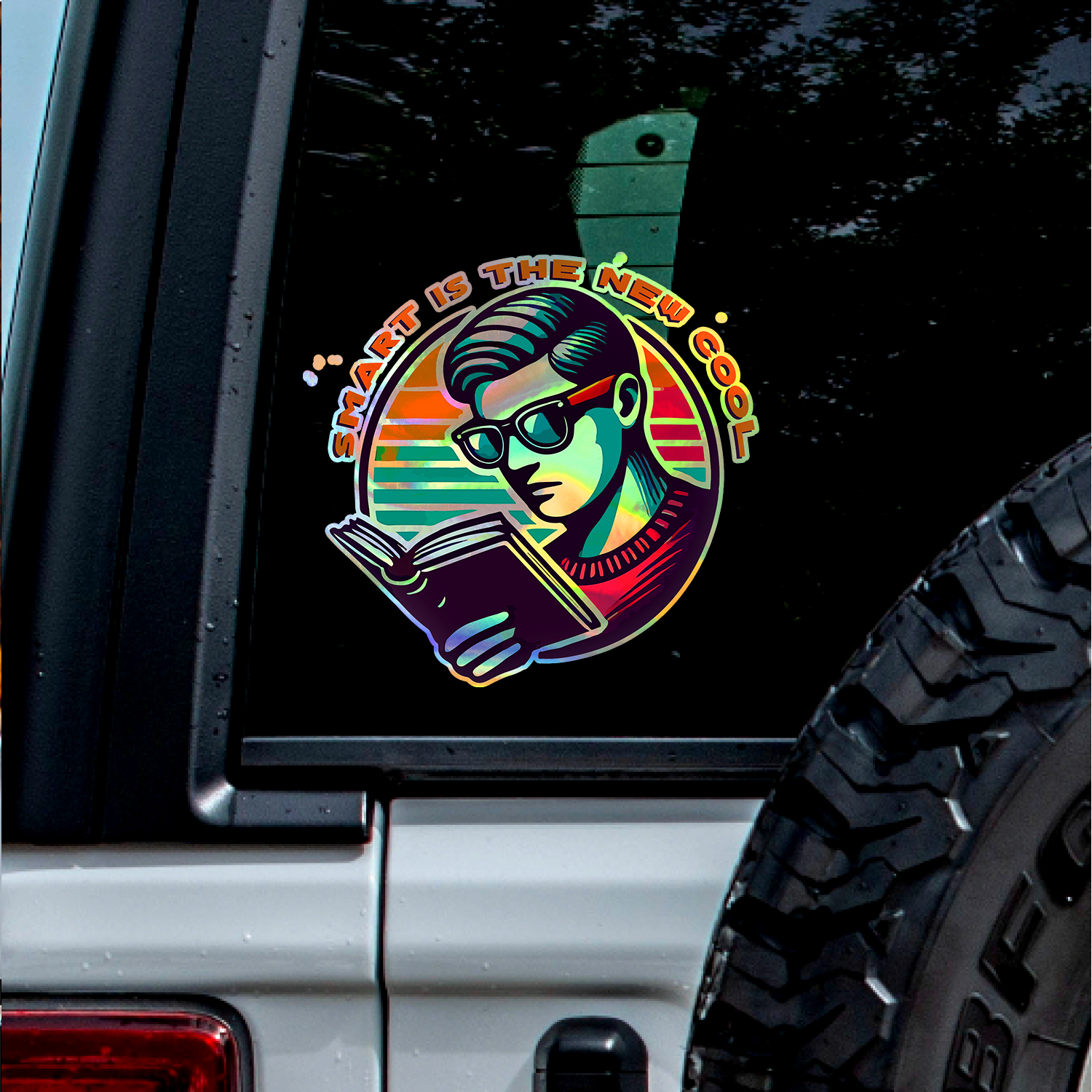 (2 Packs, Holographic Effect, 1.9'' X 1.8'') Sticker Of Smart Is The ...