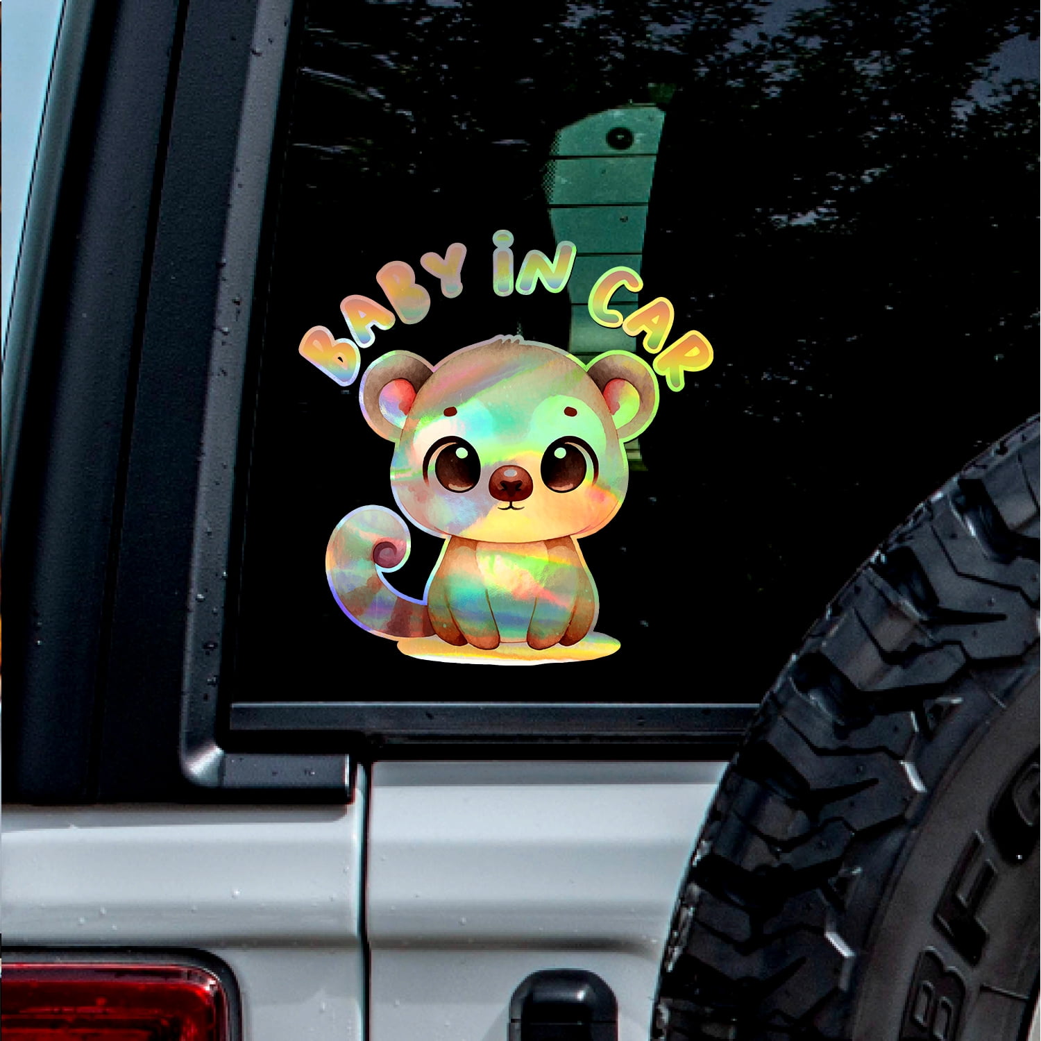 (Holographic Effect, 3.8'' X 4'') Sticker Of Cartoon Car Stickers For ...