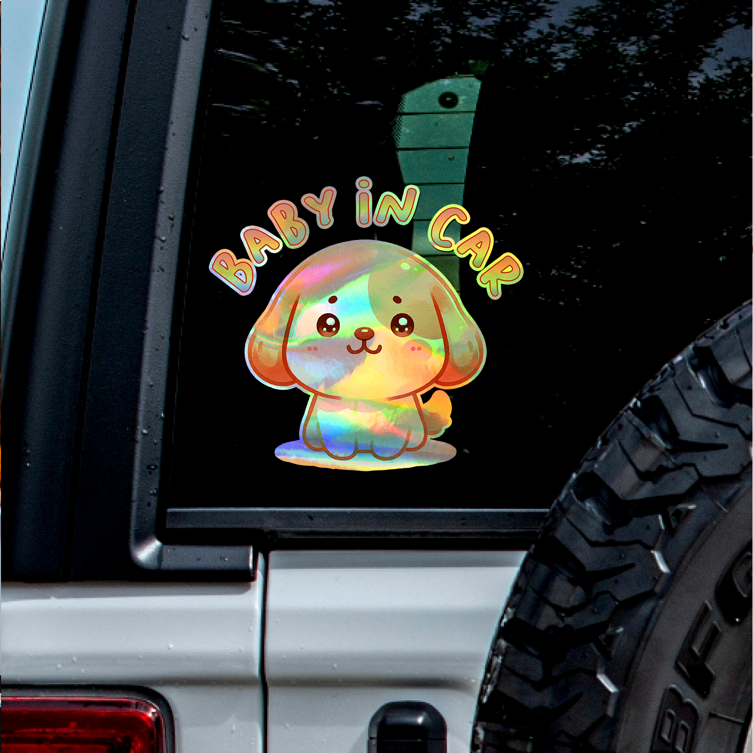 (2 Packs, Holographic Effect, 5.1'' X 4.8'') Sticker Of Cartoon Car ...