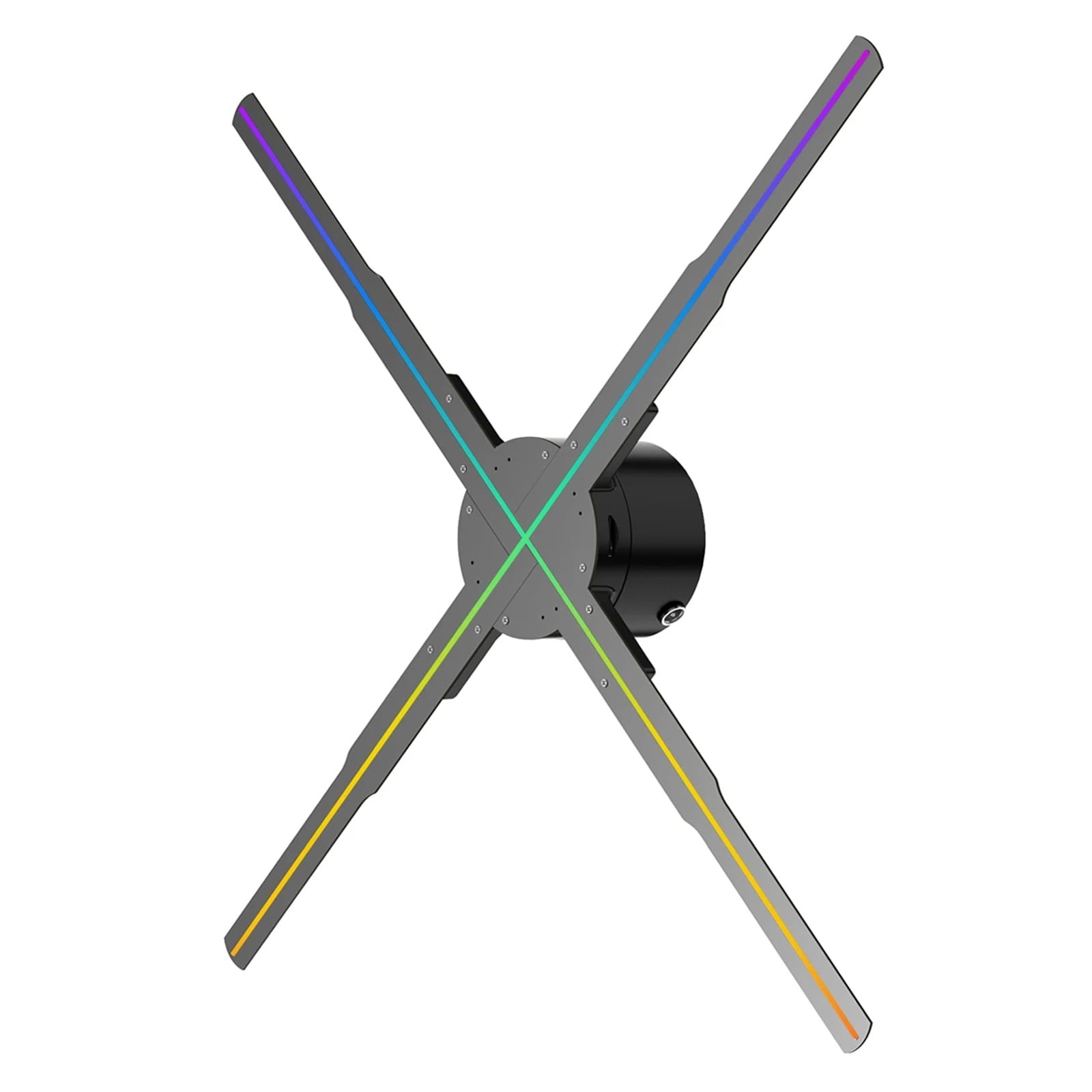 Holographic Fan, Holographic 3D Fan LED Neon Remote Display Handmade ...