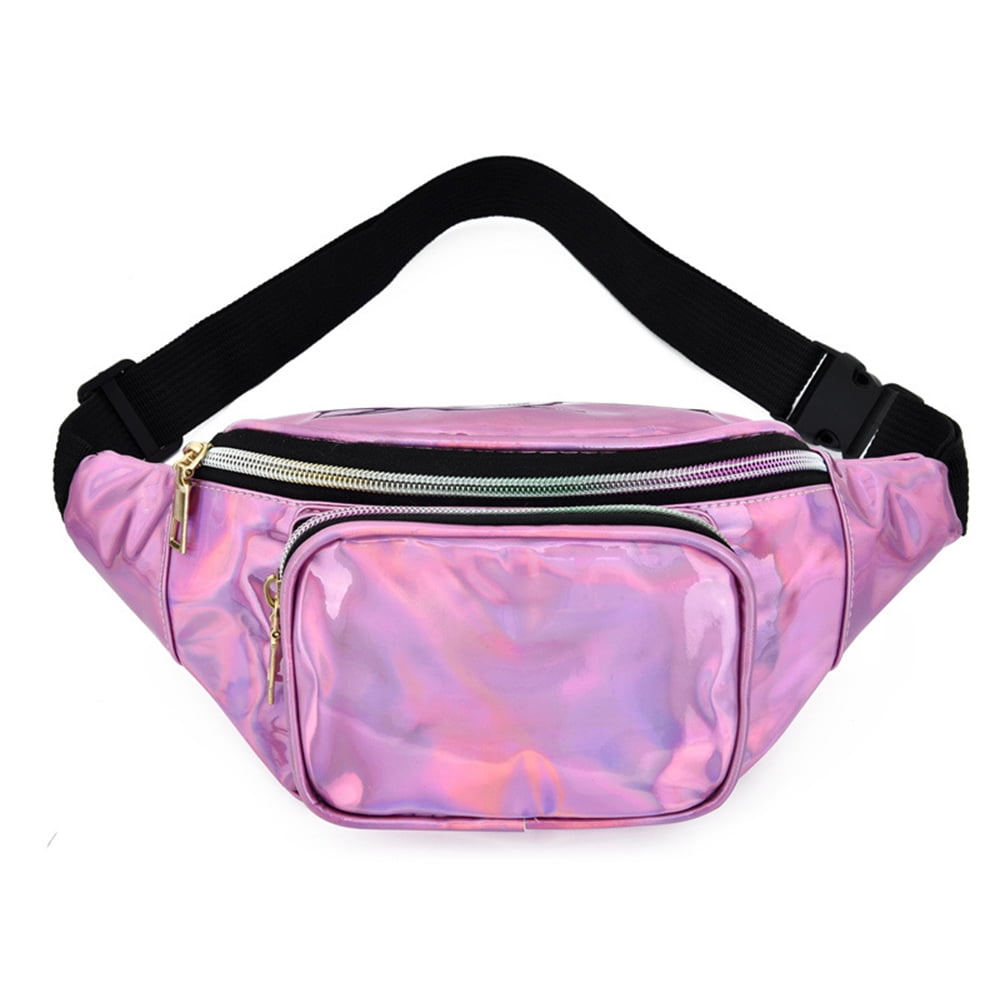 Holographic Fanny Pack– Fashion Rave Waist Bag with Adjustable Belt for ...