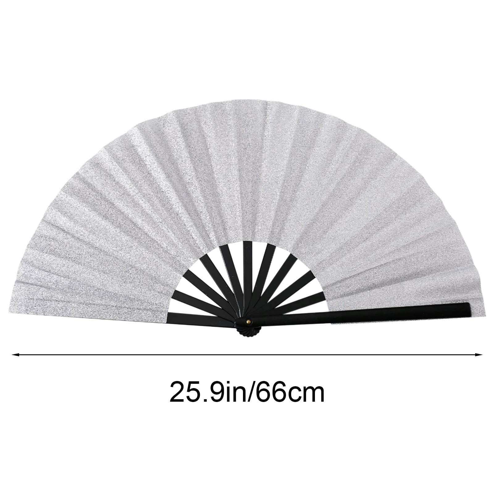Holographic Folding Clap Fans C Model For Line Dancing Foldable Holding ...