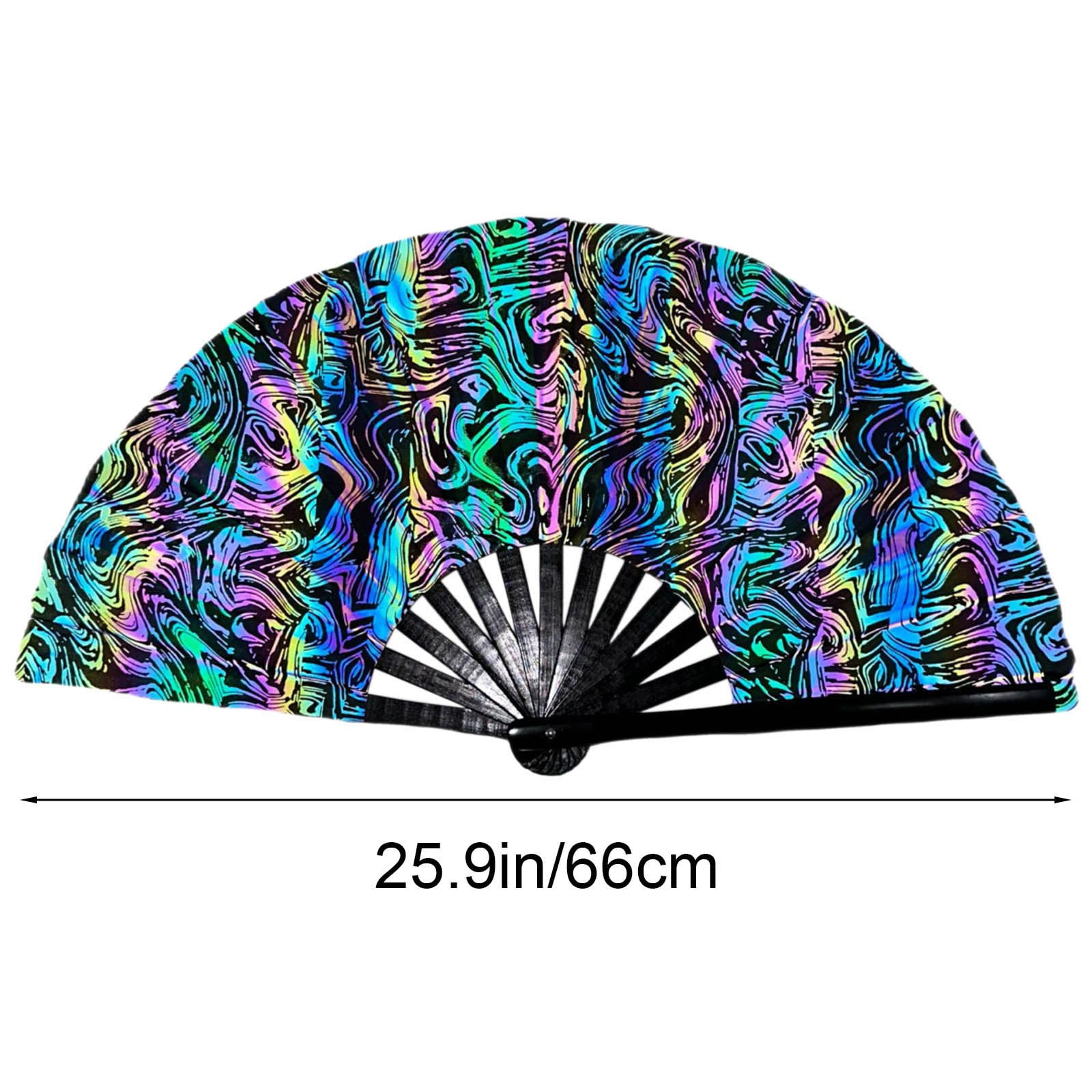 Holographic Folding Clap Fans A Model For Line Dancing Foldable Holding ...