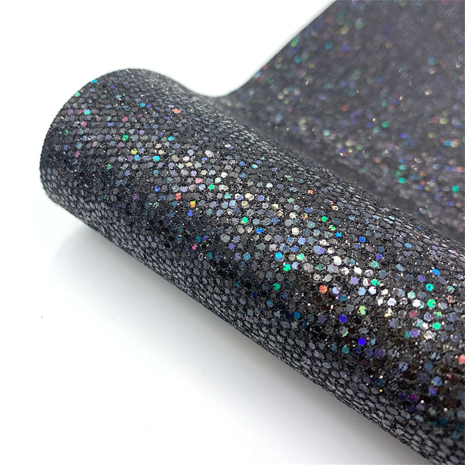 Holographic Glitter Heat Transfer Vinyl Black Colorful Shimmer Heat ...
