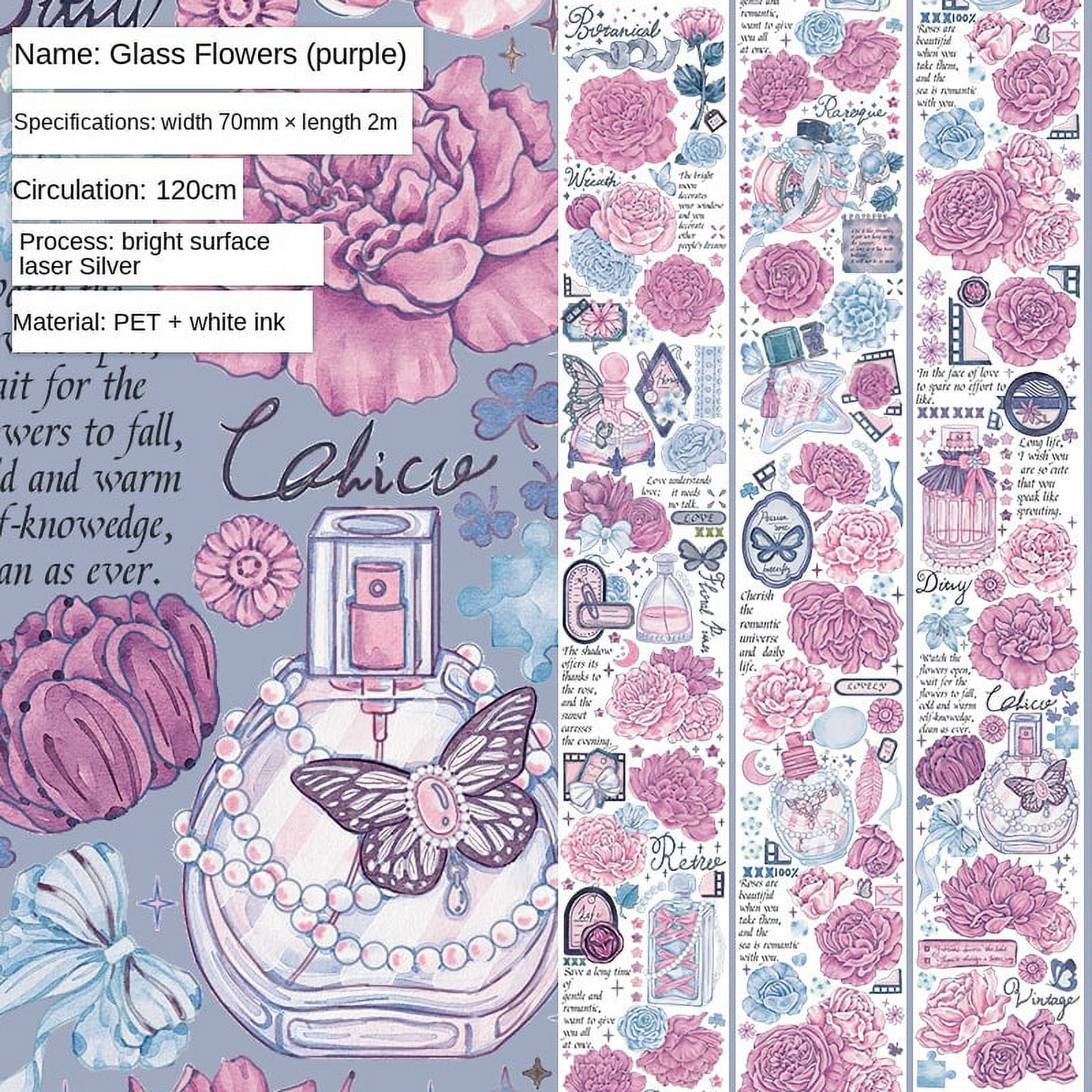 Holographic Gold Foil Gothic Shell Washi Tape - Waterproof PET Tape for ...