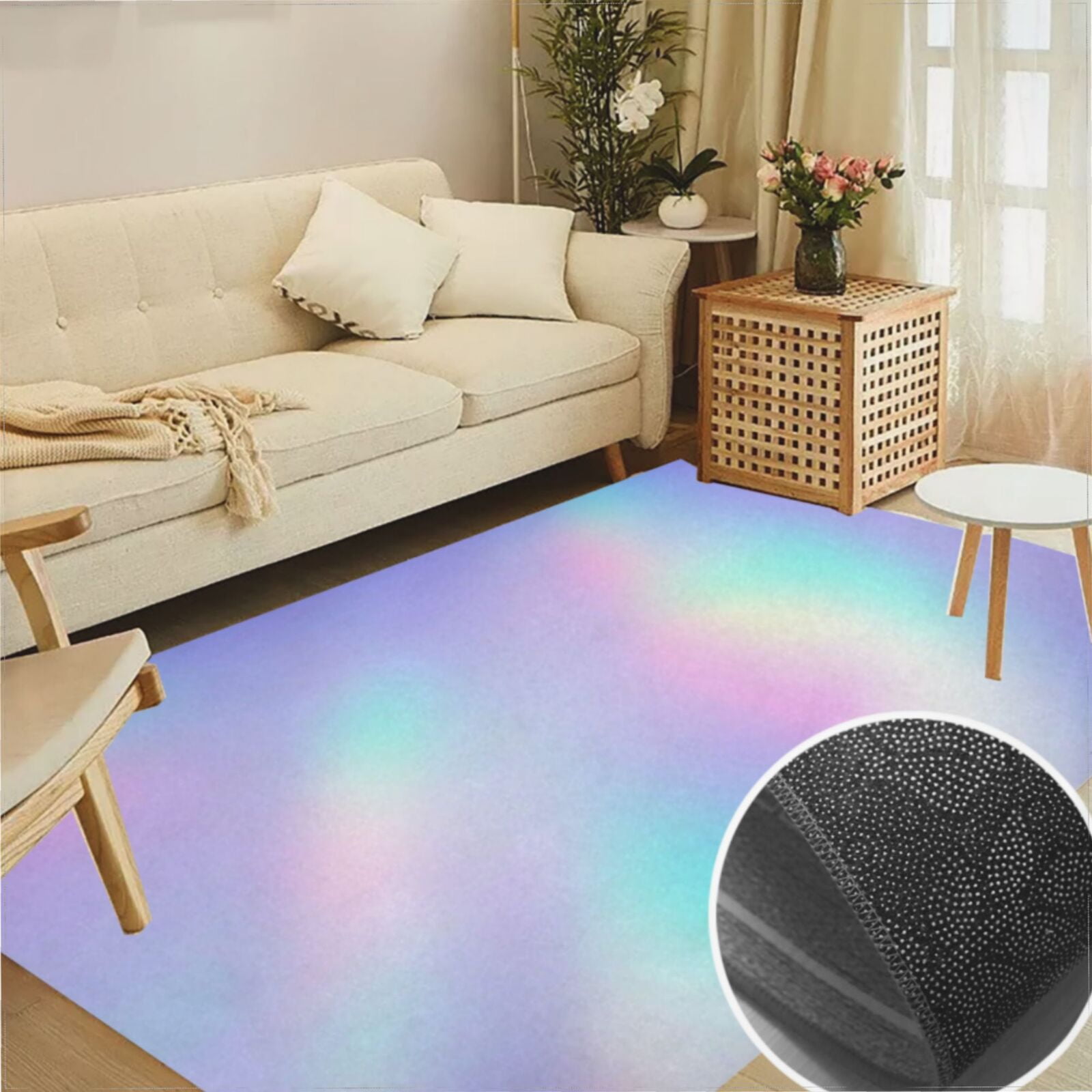 Holographic Gradient Color Adult Home Decor Bedroom Living Room Crystal ...